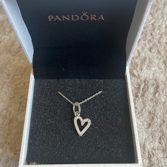 Pandora | Jewelry | Pandora Diamond Heart Necklace | Poshmark